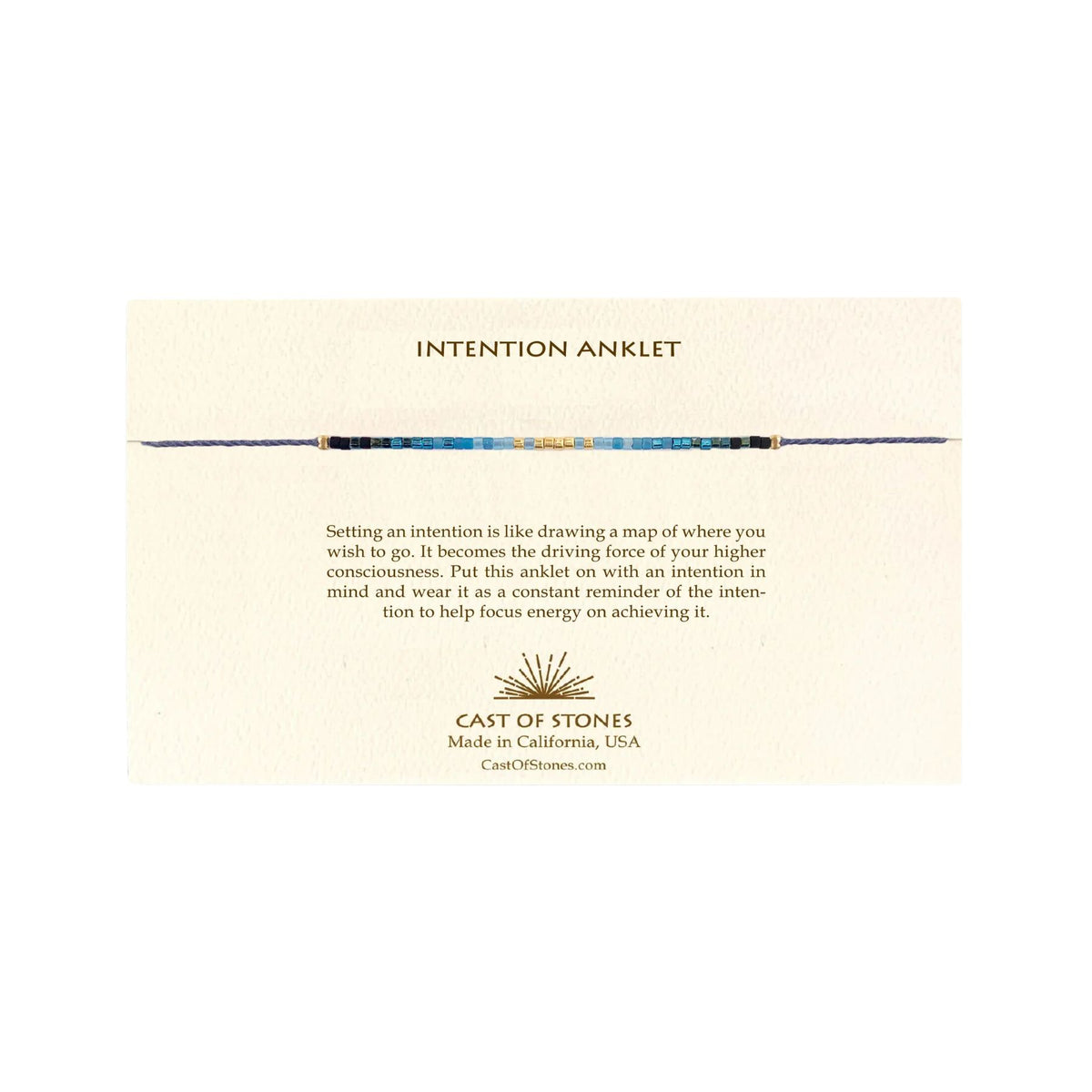 Cast of Stones - Intention Anklet - Radiant Blue– harley lilac